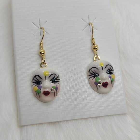 Fancy Faces | Jewelry | Vintage Fancy Faces Hand Painted Porcelain ...